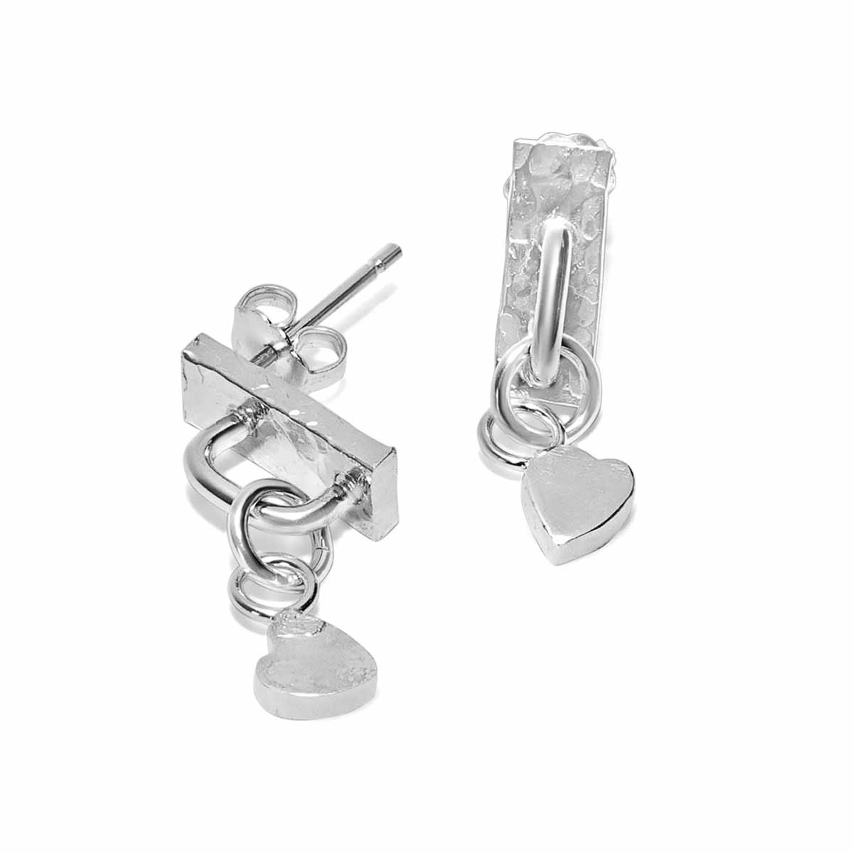Sterling Silver Love Heart Earrings: Express Your Affection - En Mi Jewelry